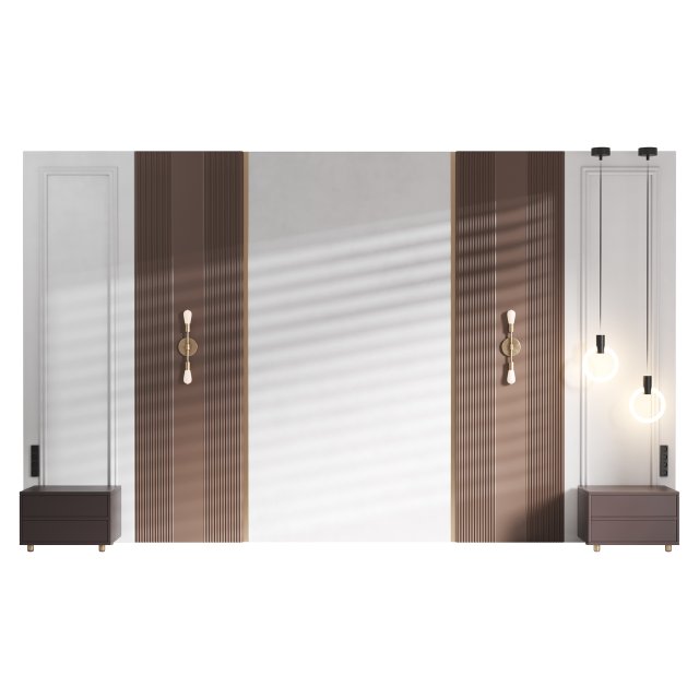 Decorative Wall panel 32 3D Model in Bedroom 3DExport