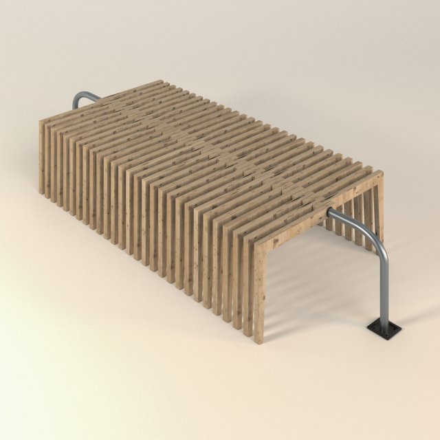 Rotatable wooden parametric bench 3D Model in Outdoor items 3DExport