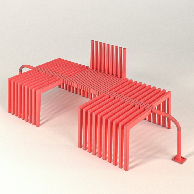 Rotatable wooden parametric bench 3D Model in Outdoor items 3DExport