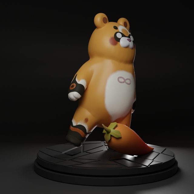 Guoba Genshin Impact Modelo de impresión 3D in Animales 3DExport