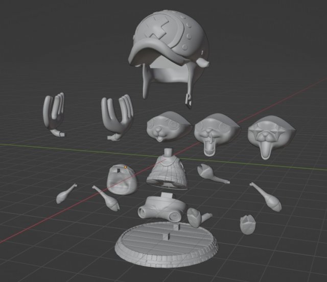 One Piece Tony Tony Chopper 3D Print Model in Animals 3DExport