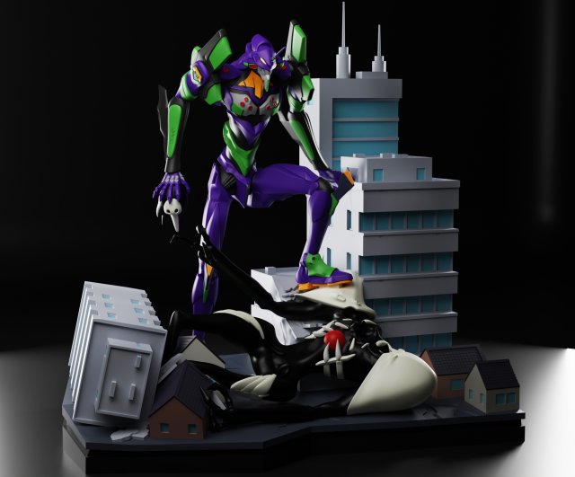 EVA-01 from anime Evangelion 3D Print Model in Monsters & Creatures ...