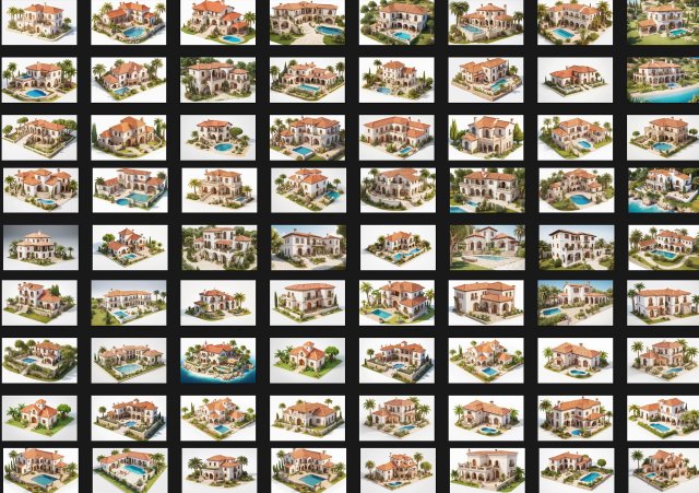 Mediterranean villa Game Asset Free CG Textures in 3D Textures 3DExport