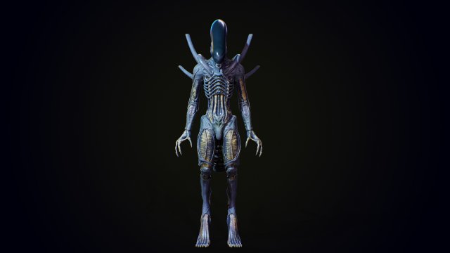 Alien 3D Model in Monster 3DExport