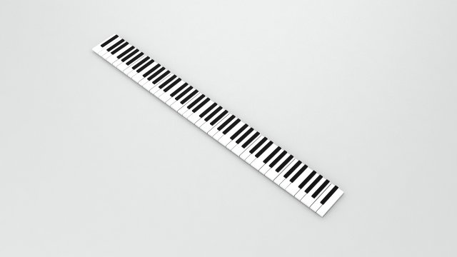 Piano Key 3D Model in Piano 3DExport