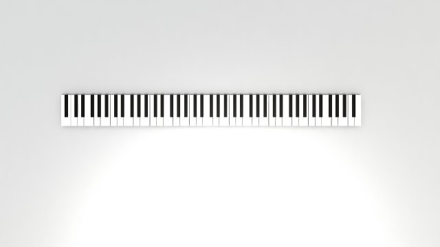 Piano Key 3D Model in Piano 3DExport