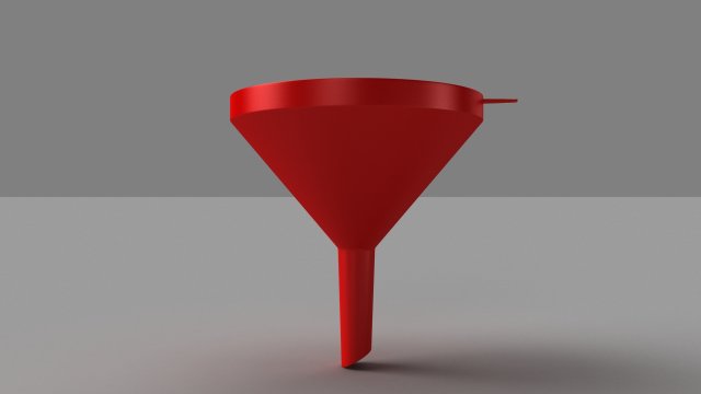 Funnel 3D Model in Tools 3DExport