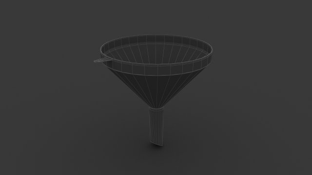 Funnel 3D Model in Tools 3DExport