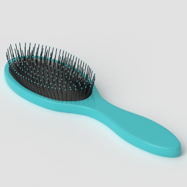 Blue Hair Brush 3D Model in Other 3DExport