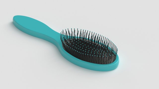 Blue Hair Brush 3D Model in Other 3DExport