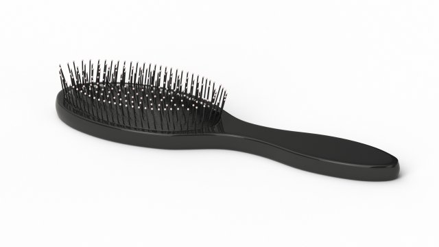 Black Hair Brush 3D Model in Other 3DExport