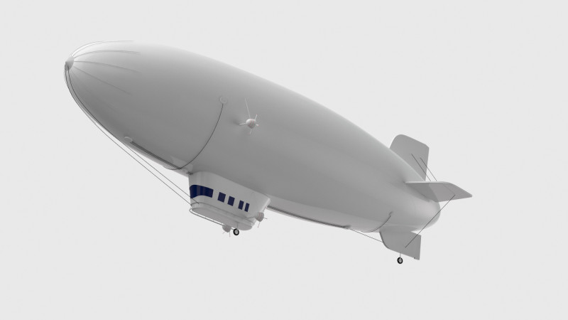 Blimp 3D Model in Helicopter 3DExport