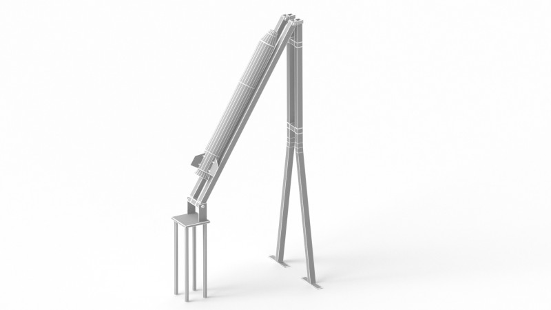 Qassam 1 Rocket with launcher 3D Model in Rocket Launchers 3DExport