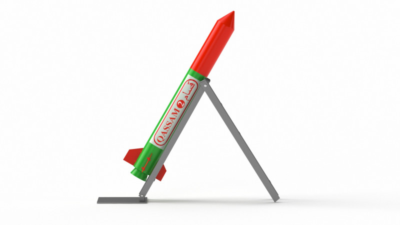 Qassam Rocket with launcher collection 3D Model in Unmanned 3DExport