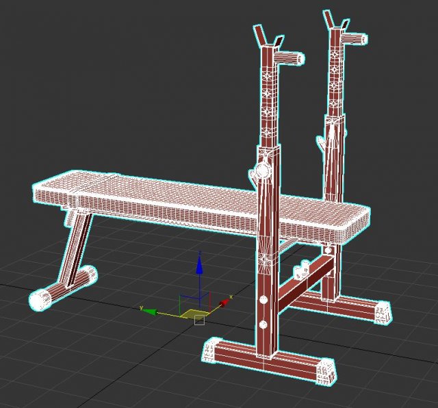 Weight Bench with Rack All-in-one Free 3D Model in Entertainment Center ...