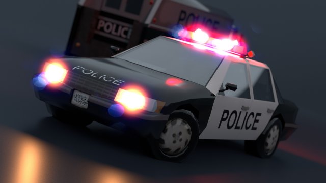 Police car 3D Model in Concept 3DExport