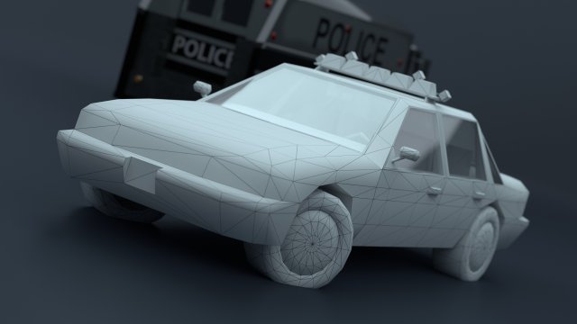 Police car 3D Model in Concept 3DExport