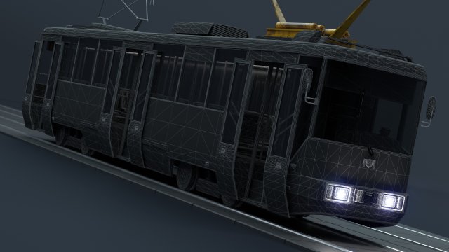 Minsk tramway - AKSM-60102 3D Model in Train 3DExport