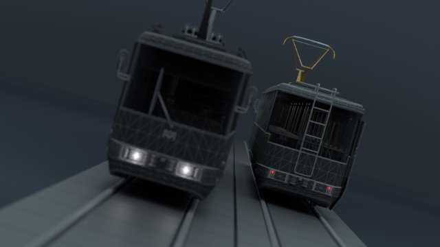 Minsk tramway - AKSM-60102 3D Model in Train 3DExport