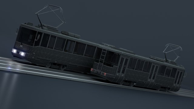 Minsk tramway - AKSM-60102 3D Model in Train 3DExport
