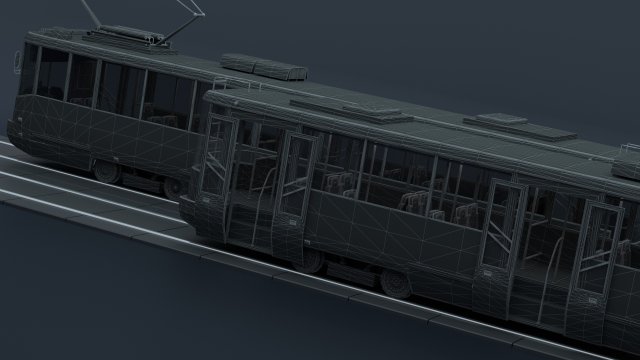 Minsk tramway - AKSM-60102 3D Model in Train 3DExport