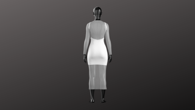 Woman Transparent Dress Modeling in Clo3D - Marvelous Designer 3D Model ...