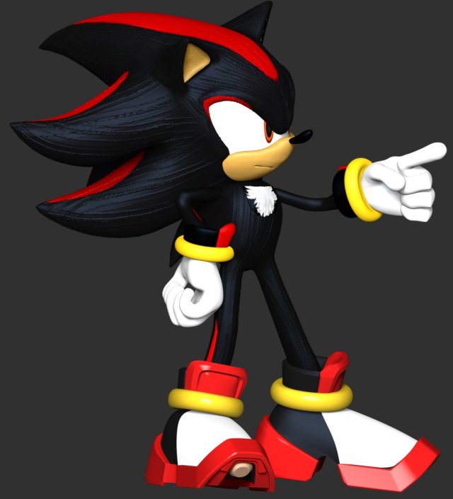 Shadow - The Hedgehog 3D Print Model in Figurines 3DExport