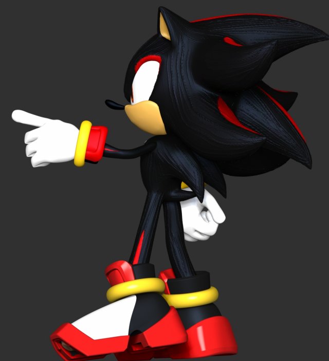 Shadow - The Hedgehog 3D Print Model in Figurines 3DExport