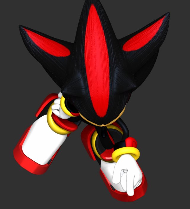 Shadow - The Hedgehog 3D Print Model in Figurines 3DExport