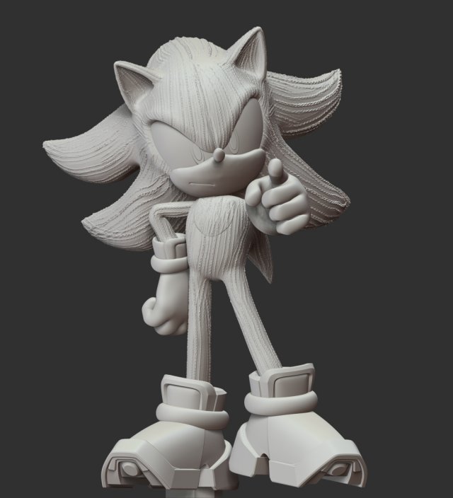 Shadow - The Hedgehog 3D Print Model in Figurines 3DExport