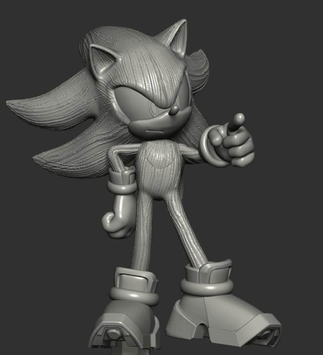 Shadow - The Hedgehog 3D Print Model in Figurines 3DExport