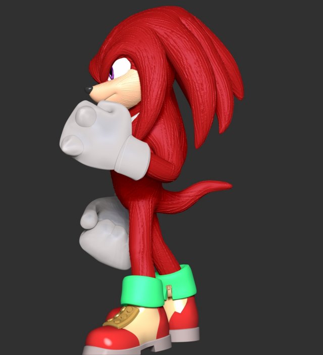 Knuckles - Sonic the Hedgehog Modelo de impresión 3D in Figurillas 3DExport