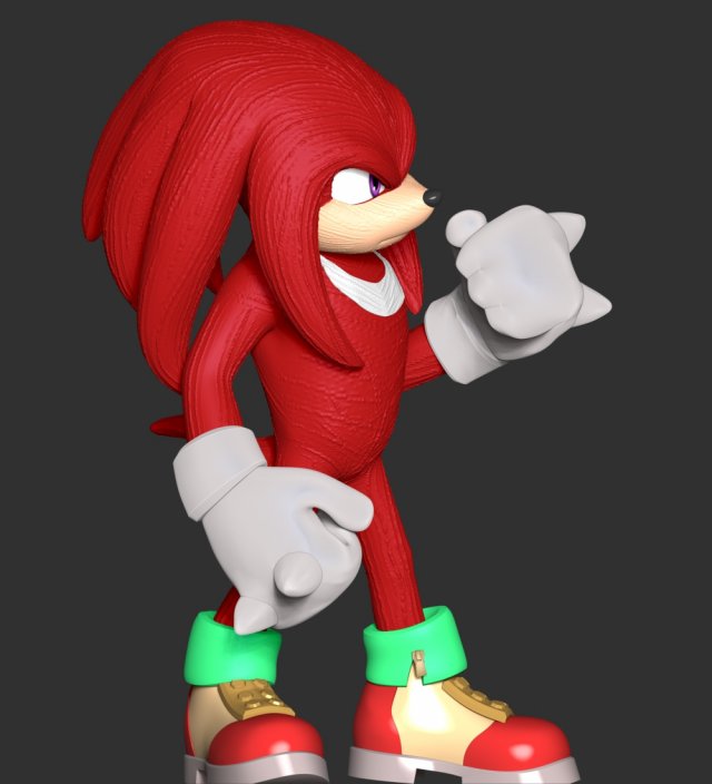 Knuckles - Sonic the Hedgehog Modelo de impresión 3D in Figurillas 3DExport