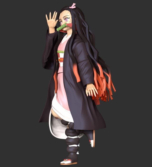 Demon Slayer - Nezuko Kamado 3D Print Model in Figurines 3DExport