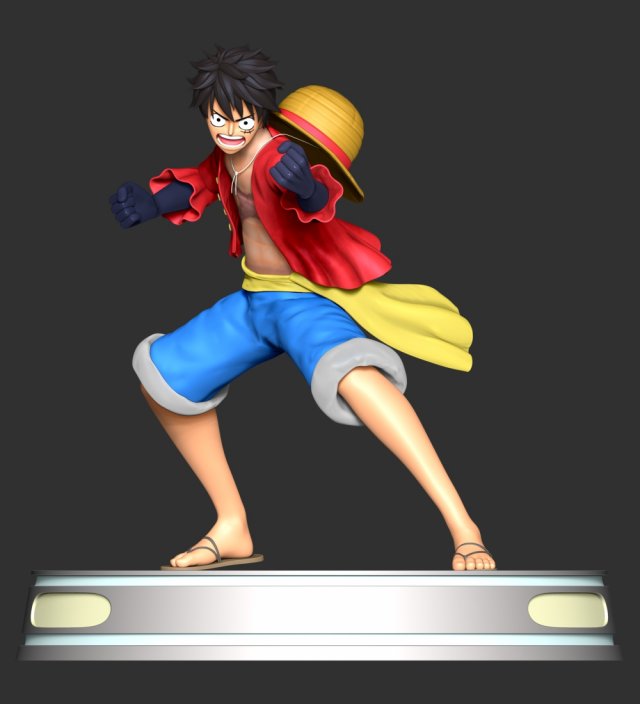 One Piece - Luffy 3D Print Model in Figurines 3DExport