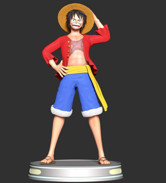One Piece - Monkey D Luffy 3D Print Model in Figurines 3DExport