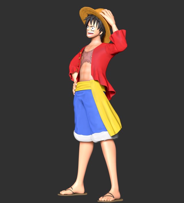 One Piece - Monkey D Luffy 3D Print Model in Figurines 3DExport