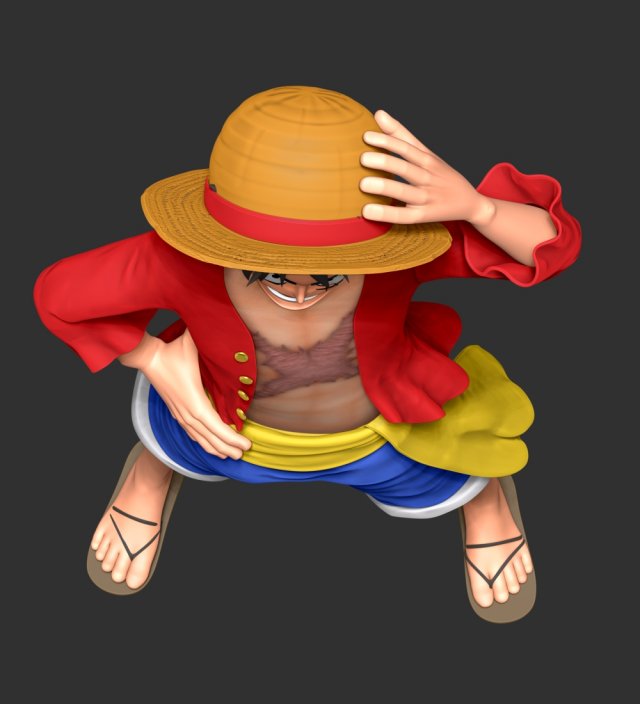 One Piece - Monkey D Luffy 3D Print Model in Figurines 3DExport
