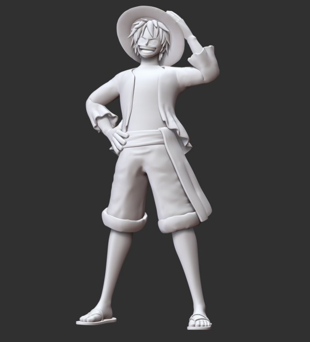 One Piece - Monkey D Luffy 3D Print Model in Figurines 3DExport