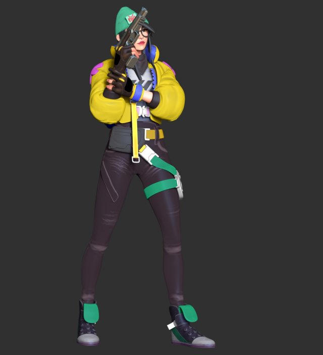 Valorant - Killjoy 3D Print Model in Figurines 3DExport