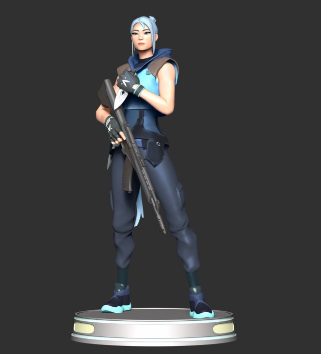 Valorant - Jett 3D Print Model in Figurines 3DExport