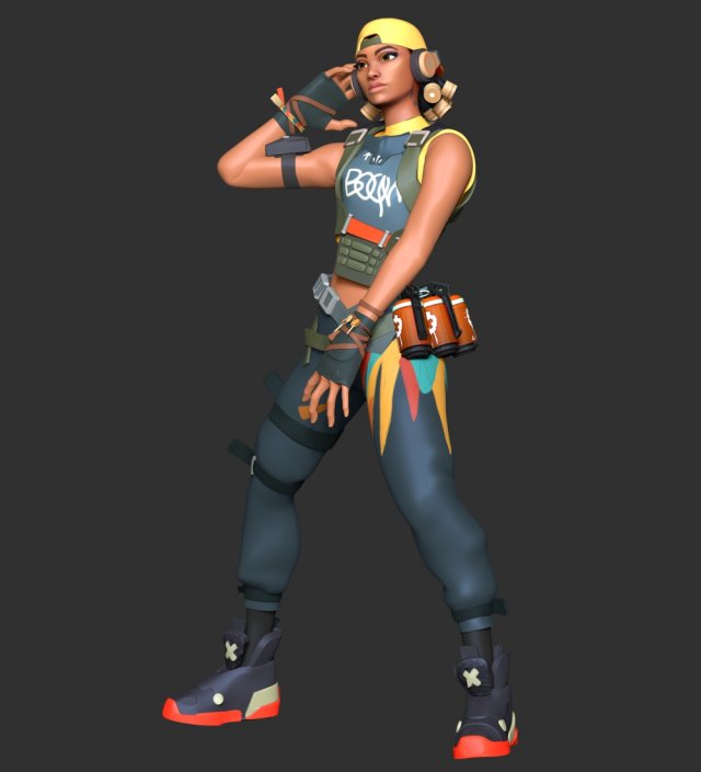 Valorant - Raze 3D Print Model in Figurines 3DExport