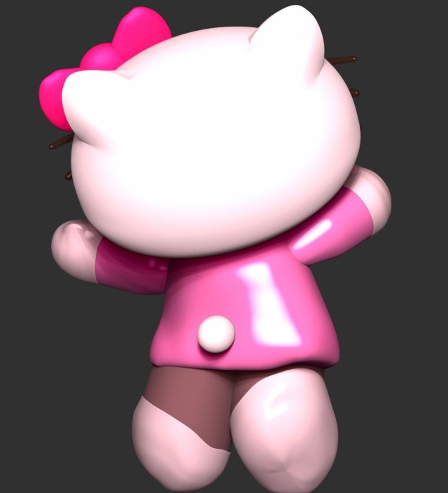 Hello Kitty 3D Print Model in Figurines 3DExport