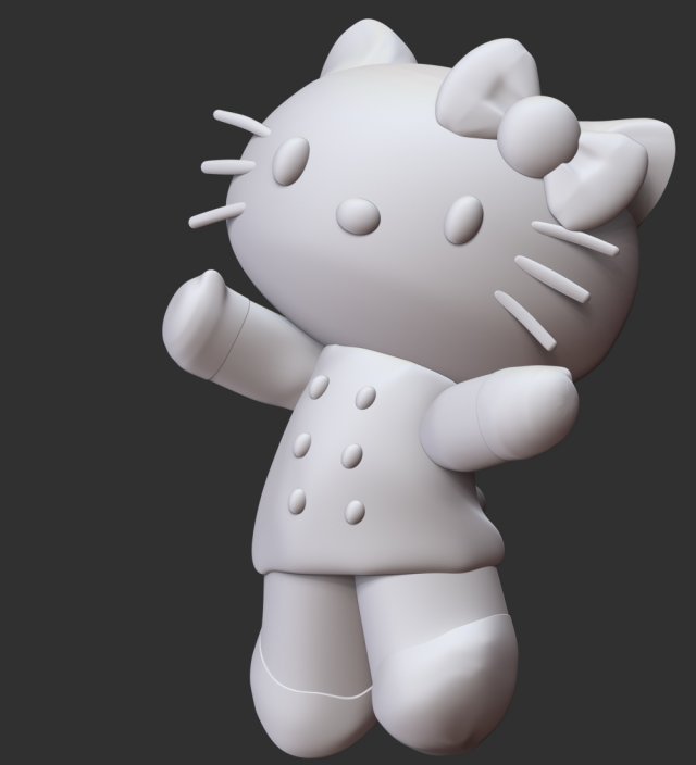 Hello Kitty 3D Print Model in Figurines 3DExport