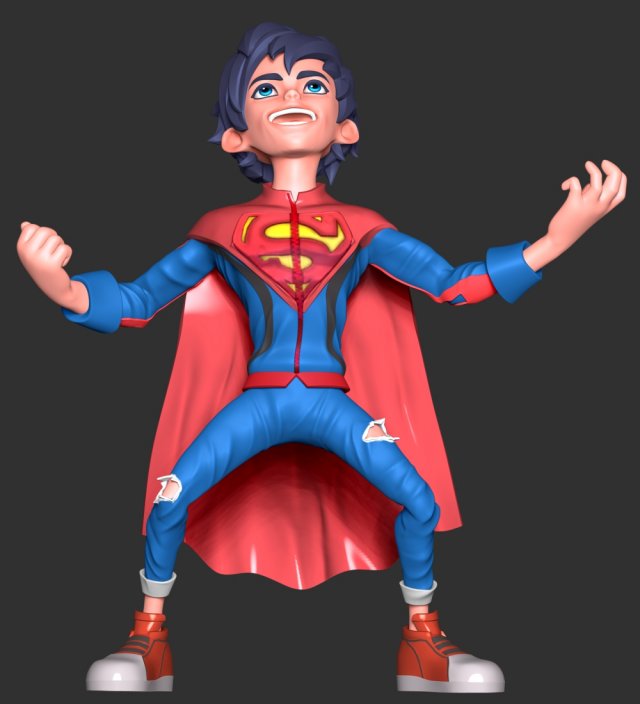 Super Boy Fan Art 3D Print Model in Figurines 3DExport