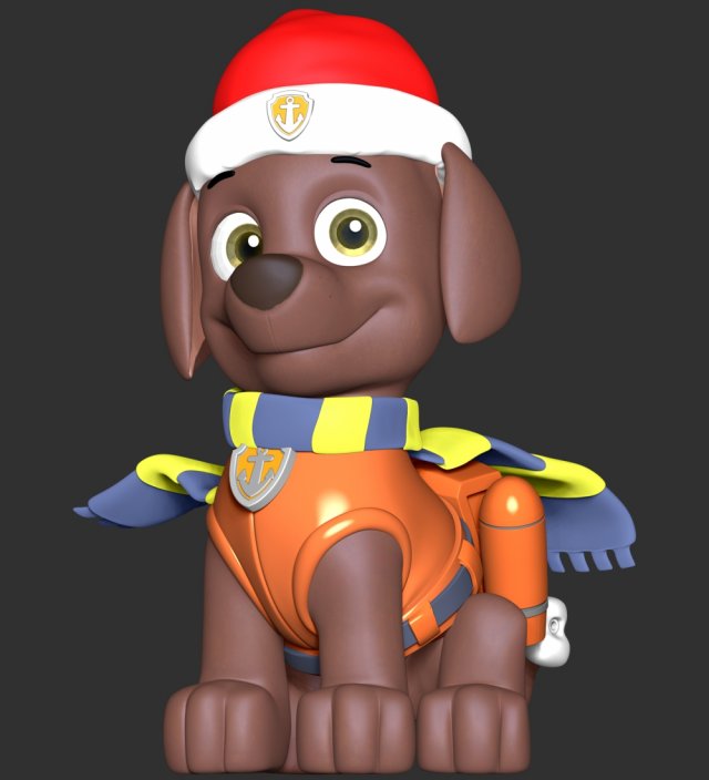Zuma Christmas - Paw Patrol Model Cetak 3D in Patung-patung 3DExport