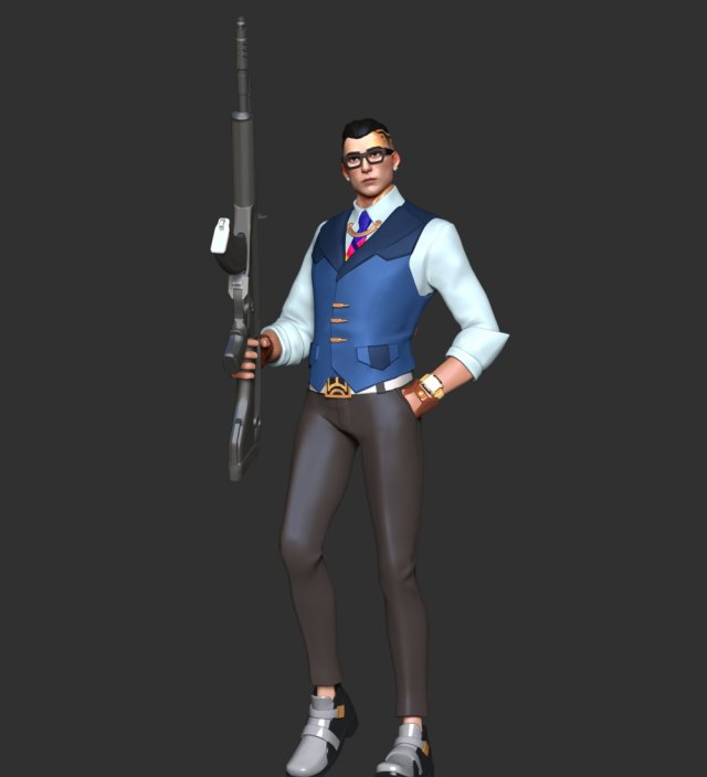 Chamber - Valorant 3D Print Model in Figurines 3DExport