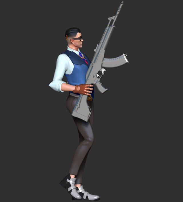 Chamber - Valorant 3D Print Model in Figurines 3DExport