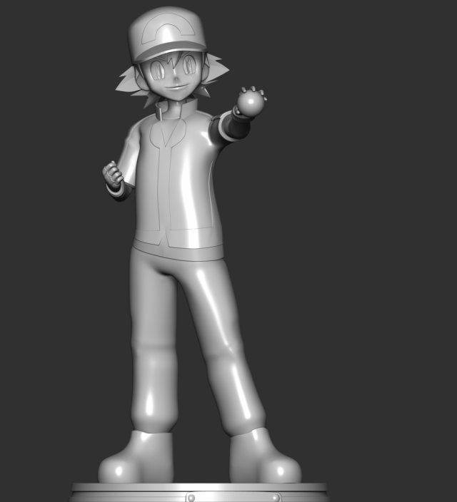 Ash Ketchum - Satoshi Pokmon 3D Print Model in Figurines 3DExport
