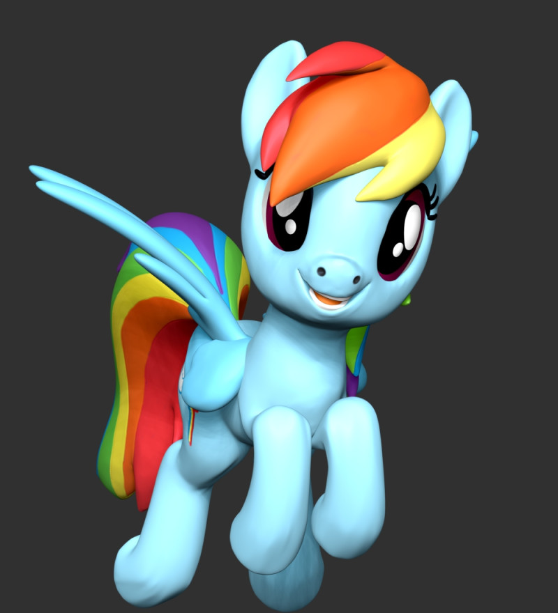 Rainbow Dash - My Little Pony 3D Print Model in Figurines 3DExport